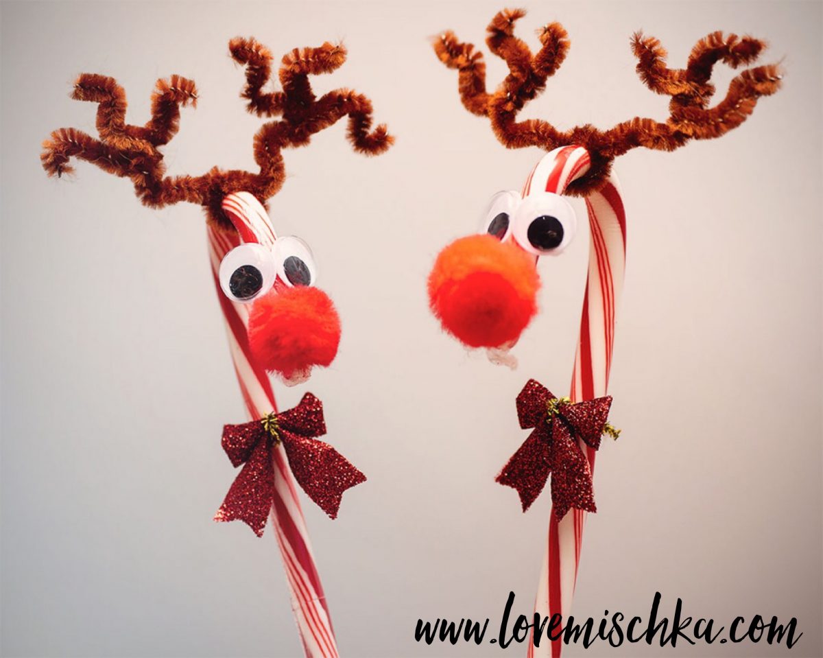 How to Make DIY Reindeer Candy Canes - Love Mischka