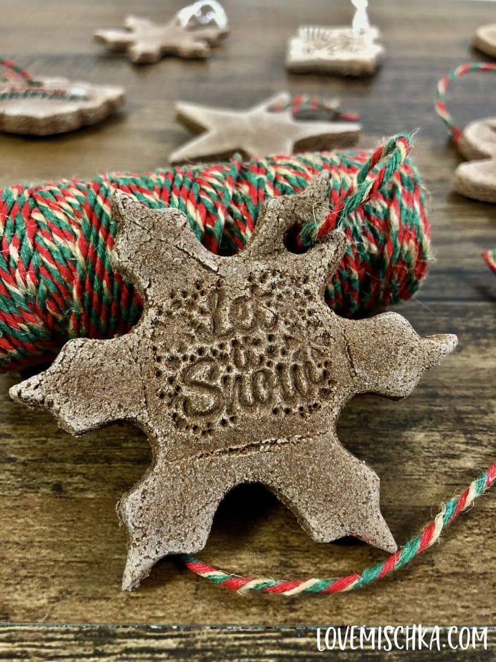 DIY Cinnamon Salt Dough Ornaments (No Applesauce) - Love Mischka