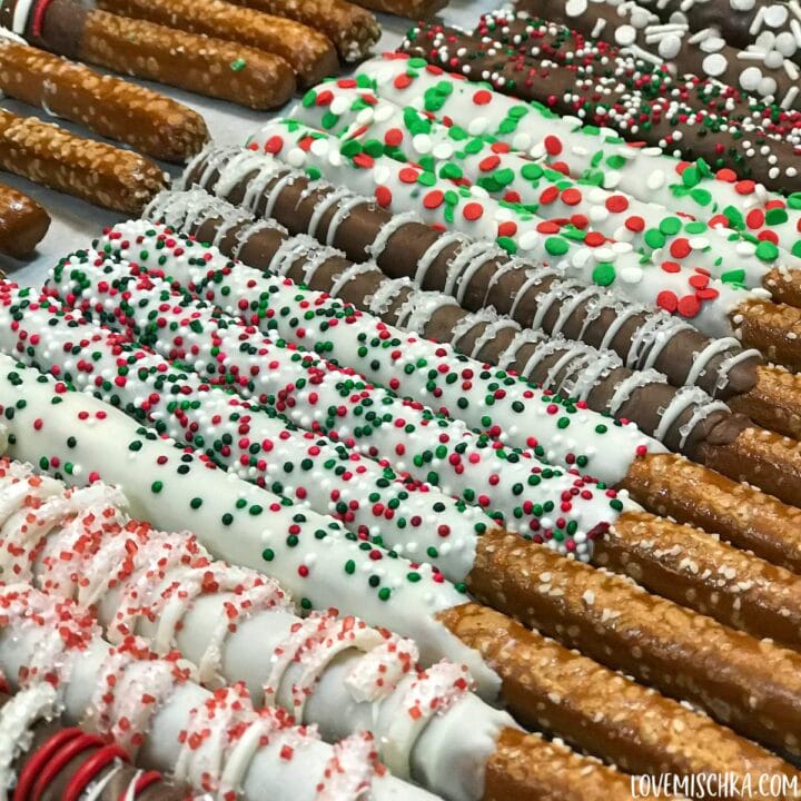 Christmas Pretzel Rods Recipe - Love Mischka
